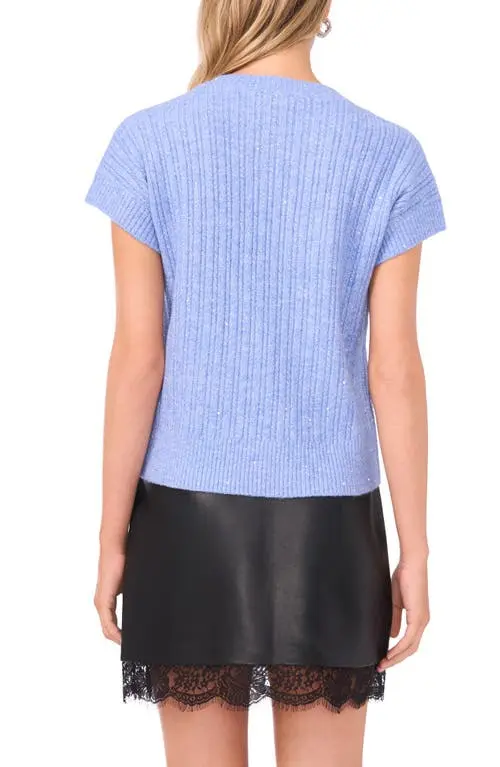 Vince Camuto Sequin Detail Ribbed Sweater - Whimsy Blue