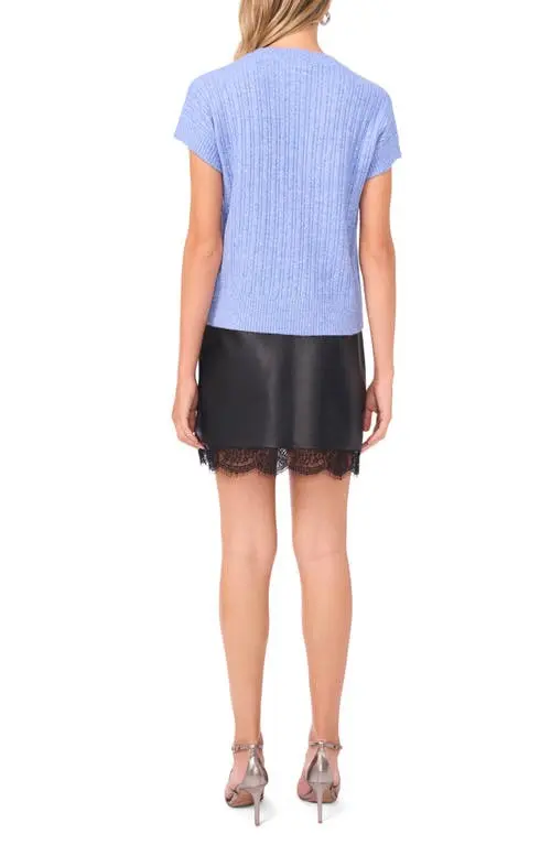 Vince Camuto Sequin Detail Ribbed Sweater - Whimsy Blue
