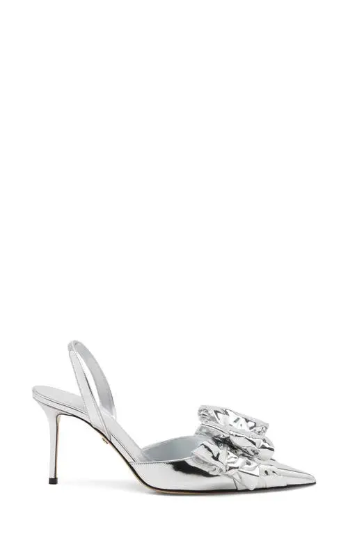 Mach & Mach Le Cadeau Bow Wrapped Pointed Toe Slingback Pump