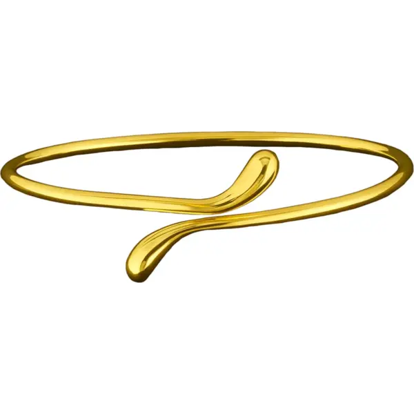 HOLLYWOOD SENSATION Isabella Plated Teardrop Bangle - Gold