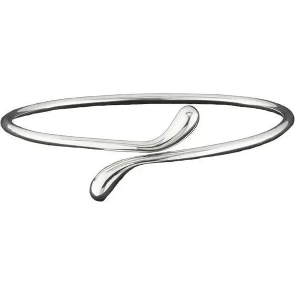 HOLLYWOOD SENSATION Isabella Plated Teardrop Bangle - Silver