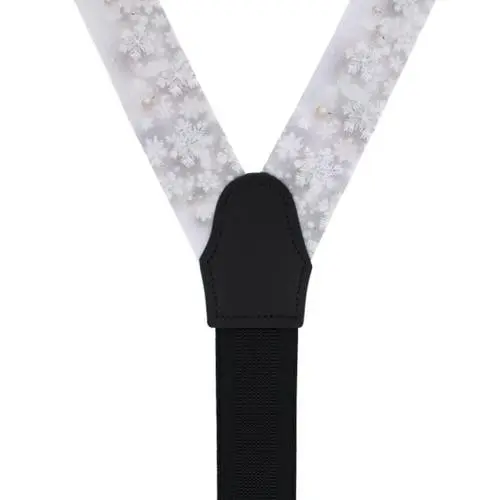 Trafalgar Holiday Button End Suspenders - Silver