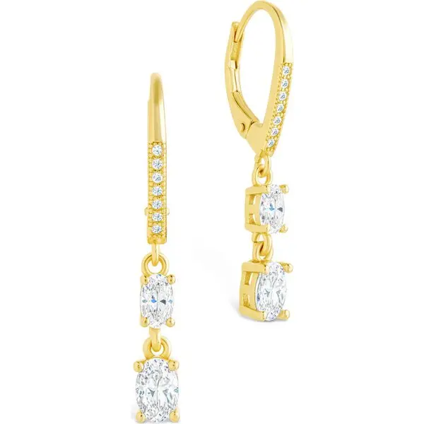 Sterling Forever Liesel Cubic Zirconia Drop Earrings - Gold