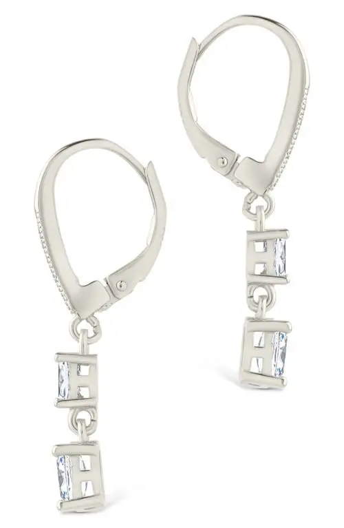 Sterling Forever Liesel Cubic Zirconia Drop Earrings - Silver