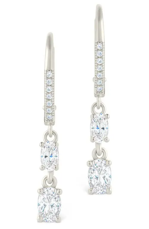 Sterling Forever Liesel Cubic Zirconia Drop Earrings - Silver
