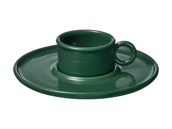 IKEA X Gustaf Westman Vinterfint Cup And Saucer - Dark Green
