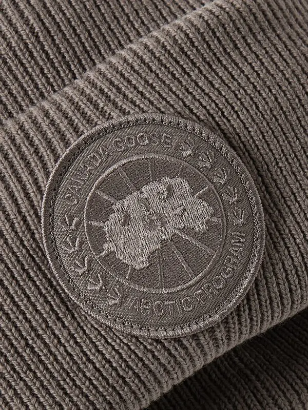 Canada Goose Logo-appliquéd Wool Beanie