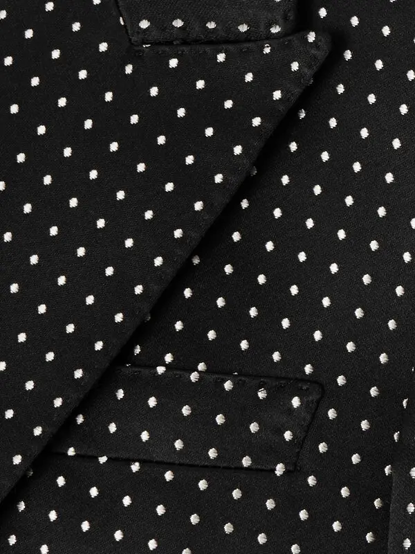 TOM FORD Polka-dot Duchesse Silk-jacquard Blazer