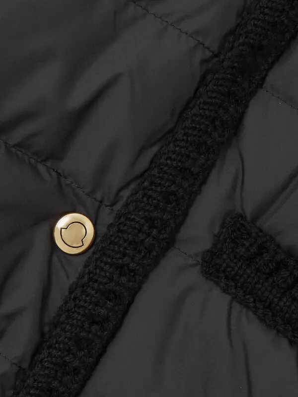 Moncler Double-breasted Wool And Cashmere-blend Quilted Down Cardigan