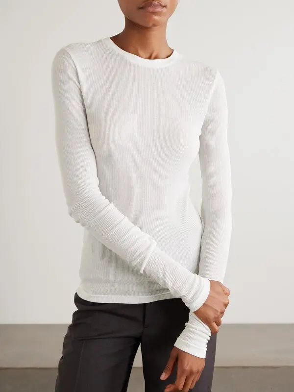 JW Anderson Ribbed Modal-jersey T-shirt