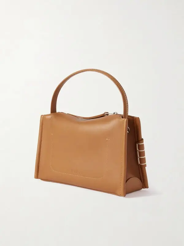 JW Anderson Loafer Whipstitched Leather Shoulder Bag - Brown