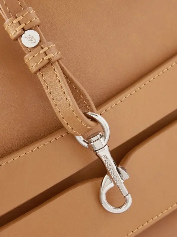 JW Anderson Loafer Whipstitched Leather Shoulder Bag - Brown