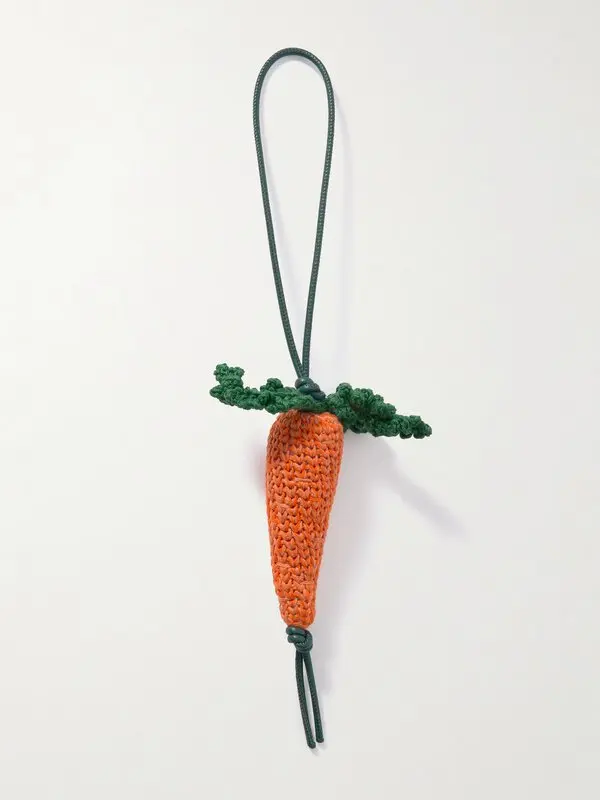 JW Anderson Carrot Crocheted Bag Charm