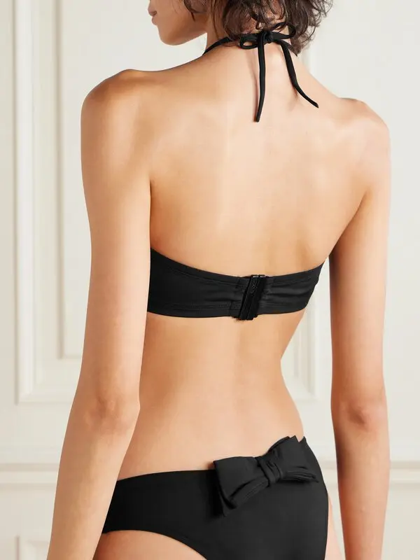 ERES Satin Bow Halterneck Bikini Top