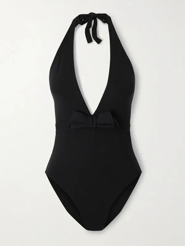 ERES Couture Bow-detailed Halterneck Swimsuit - Black