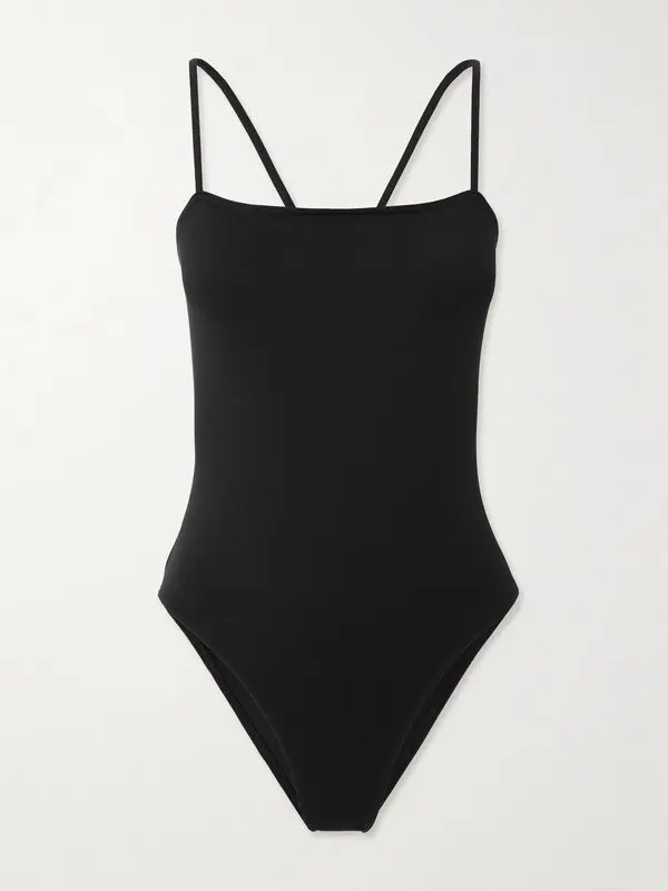 ERES Dandy Bow-detailed Open-back Swimsuit - Black