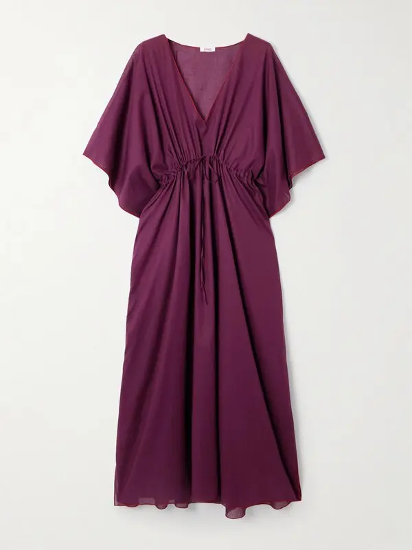 ERES Voilier Cotton-voile Kaftan - Burgundy