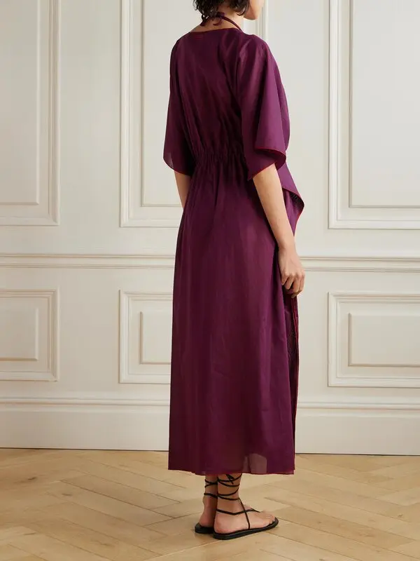 ERES Voilier Cotton-voile Kaftan - Burgundy