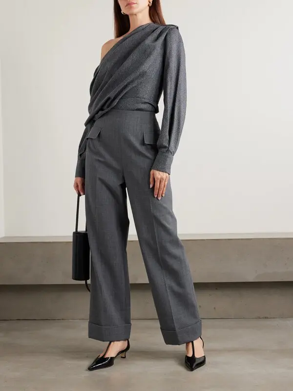 EMILIA WICKSTEAD Eimear Recycled-woven Wide-leg Pants