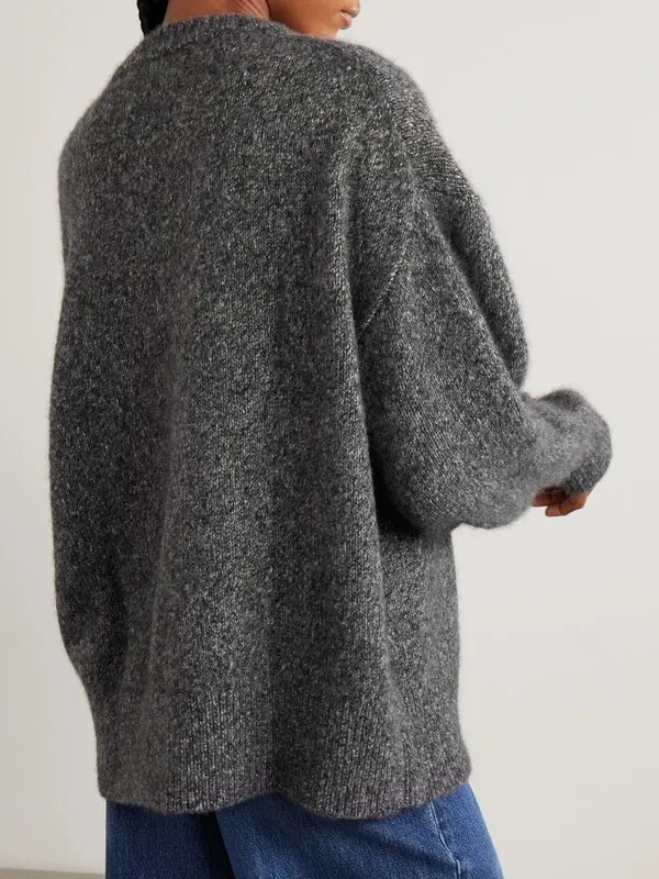Arch4 Oversized Cashmere And Silk-blend Sweater - Gray