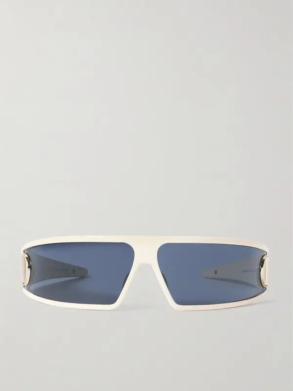 Dior Verydior M1u Wrap-around Sunglasses - White