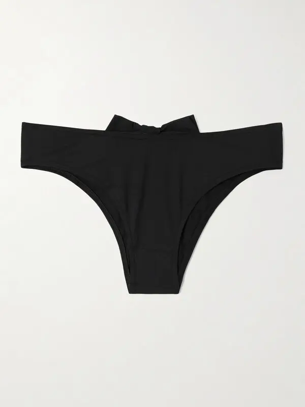 ERES Organza Bow-detailed Bikini Briefs - Black