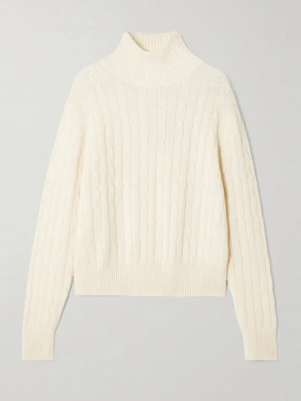 Arch4 Patrizia Cable-knit Cashmere Turtleneck Sweater