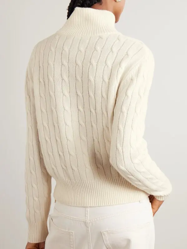 Arch4 Patrizia Cable-knit Cashmere Turtleneck Sweater
