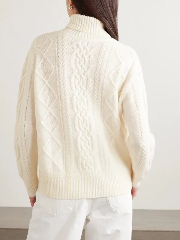 Arch4 Patrizia Cable-knit Cashmere Turtleneck Sweater