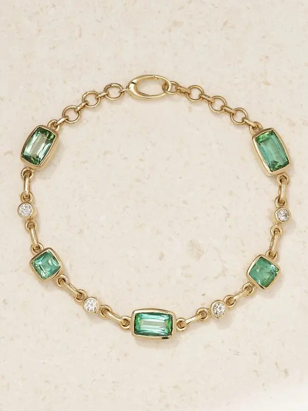 Jia Jia Tourmaline And Diamond Bracelet - Gold