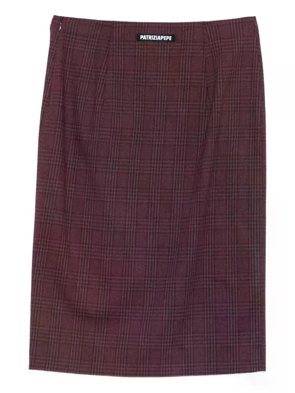 Patrizia Pepe Checked Midi Skirt