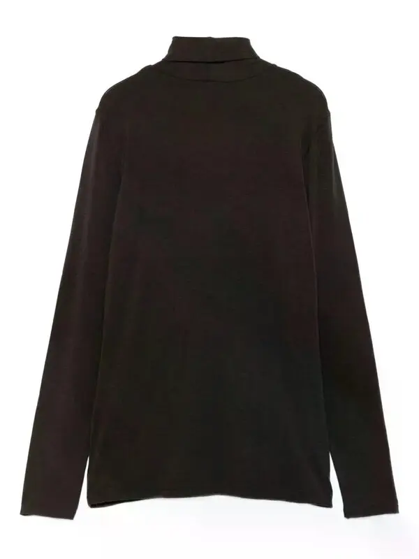 AMOMENTO Roll-neck Top - Brown