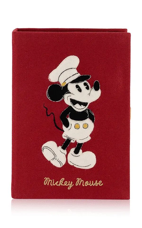 OLYMPIA LE-TAN Mickey Mouse Book Clutch - Red