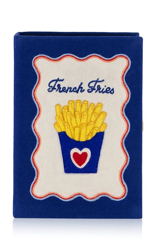 OLYMPIA LE-TAN French Fries Book Clutch - Blue