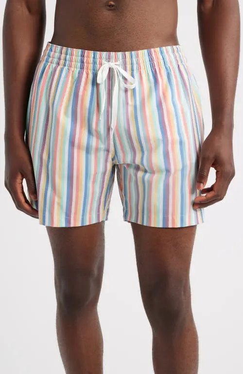 CHUBBIES Striped 5.5-inch Swim Trunks - Off White - Striped