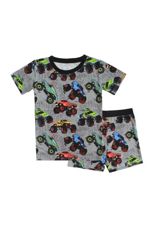FLETCH Monster Jammies Two-piece Shorts Set - Gray