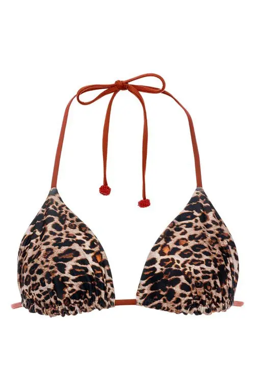 Agua Bendita Lolita Reversible Triangle Bikini Top - Blue