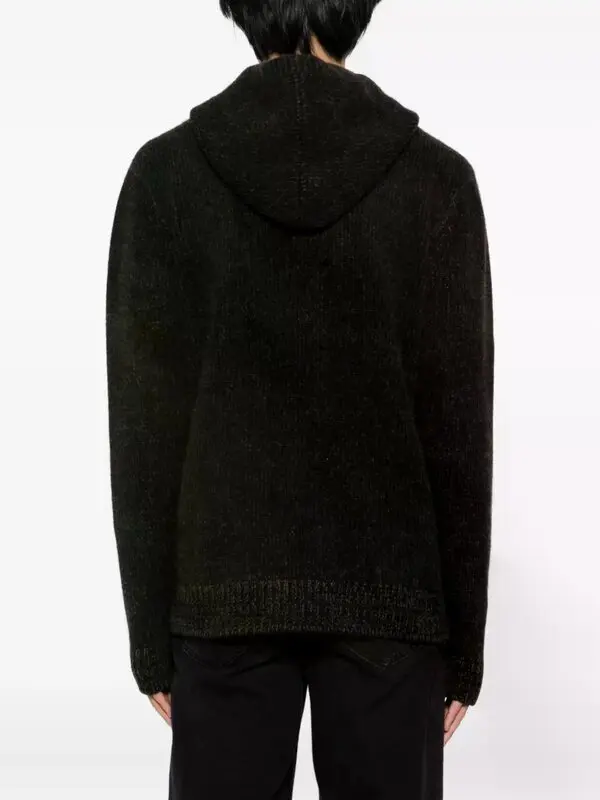 THE ELDER STATESMAN Plaited Zip-up Cardigan