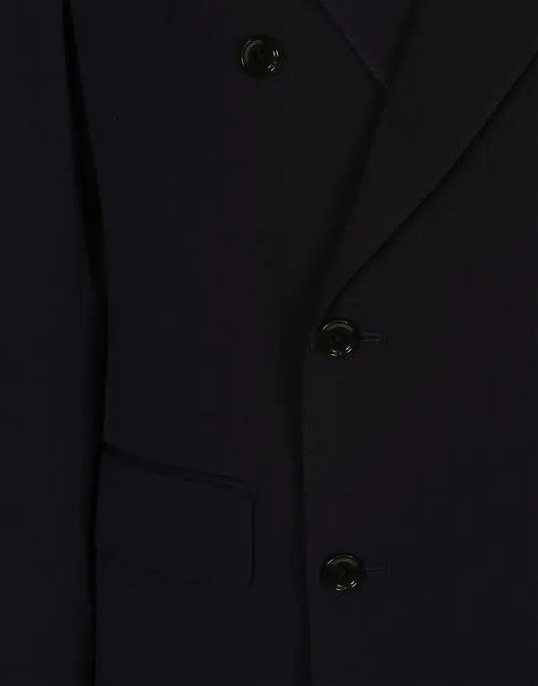 Dolce & Gabbana Wool Twill Double-breasted Jacket - Blue