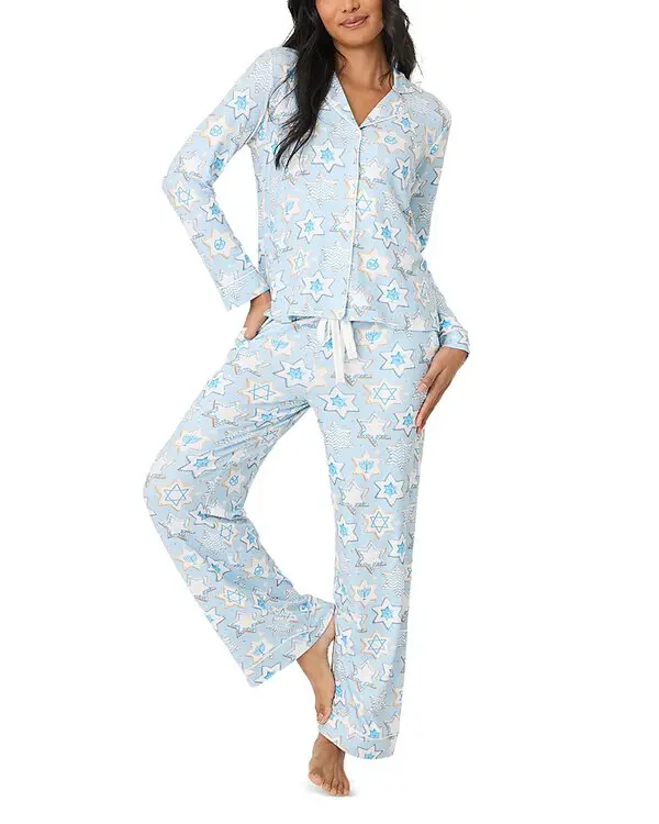 PJ Salvage Pj Savage You Had Me At Shalom Jersey Pajama Set - Light Sky