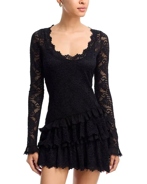 LoveShackFancy Rhea Lace Mini Dress