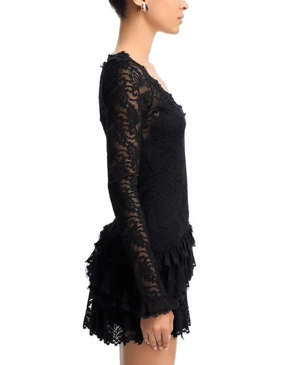 LoveShackFancy Rhea Lace Mini Dress