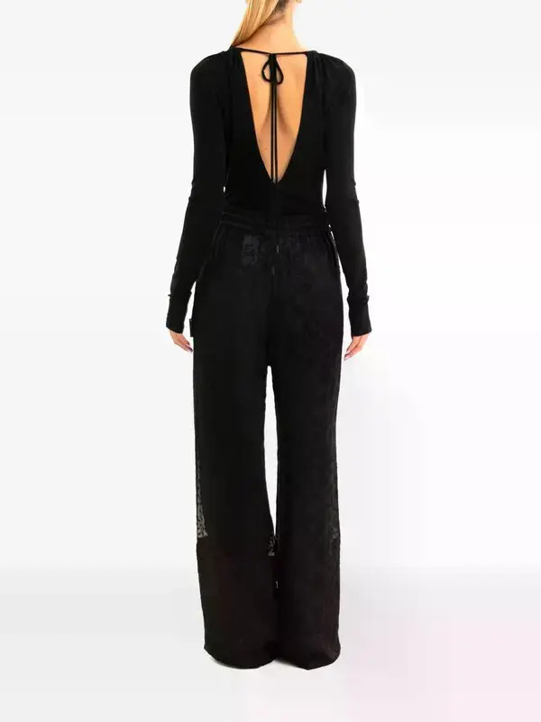 MARINE SERRE Cut-out Embellished Long Sleeve Top
