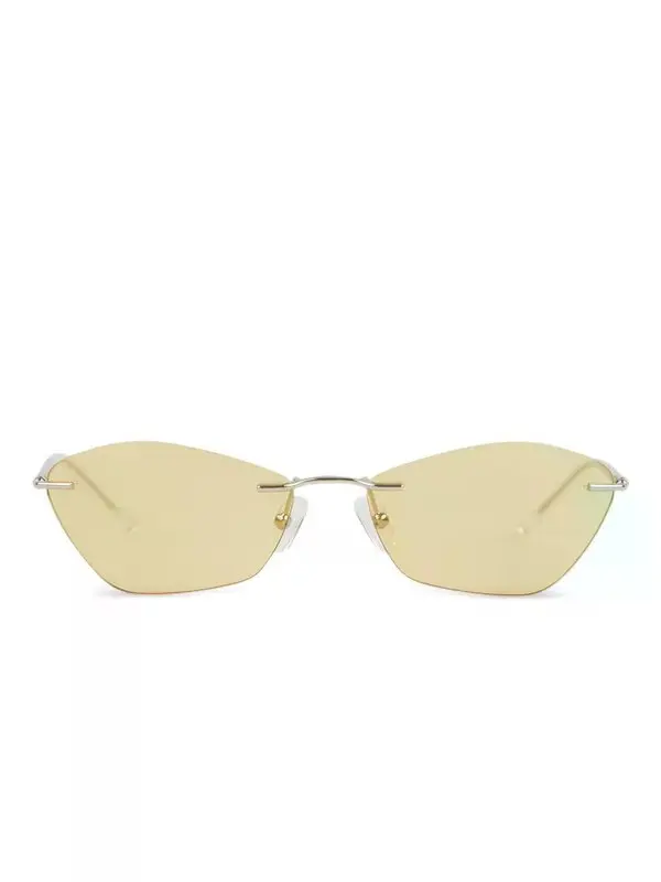 Alexander McQueen T-bar Geometric Sunglasses - Silver