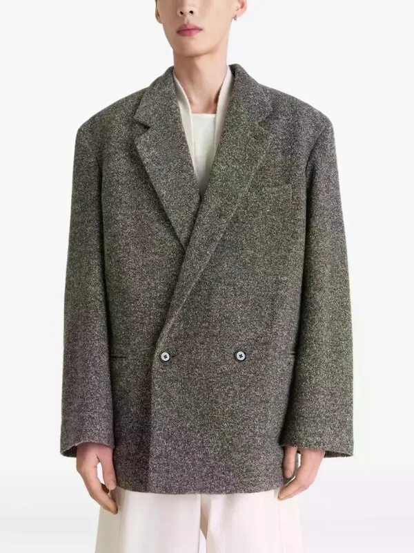 LEMAIRE Double-breasted Textured Coat