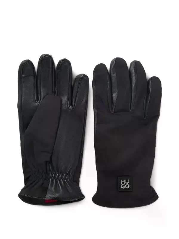 Hugo Leather Panelled Gloves