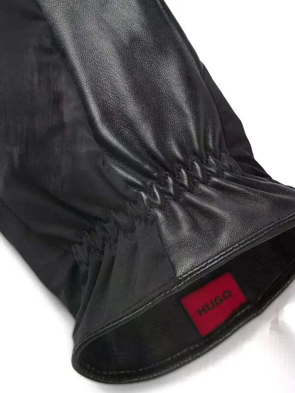 Hugo Leather Panelled Gloves