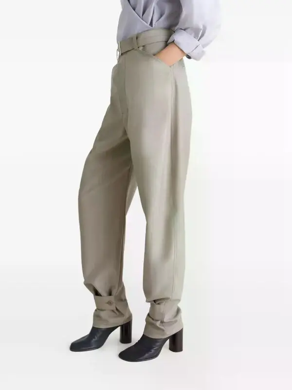 LEMAIRE Belted Trousers - Neutrals