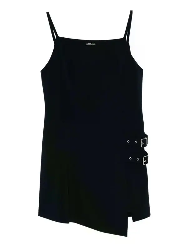 We11Done Logo-plaque Dress - Blue