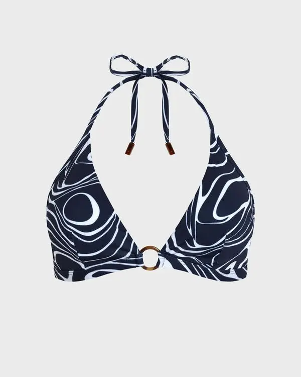Vilebrequin Halter Bikini Top With Ring Detail - Blue